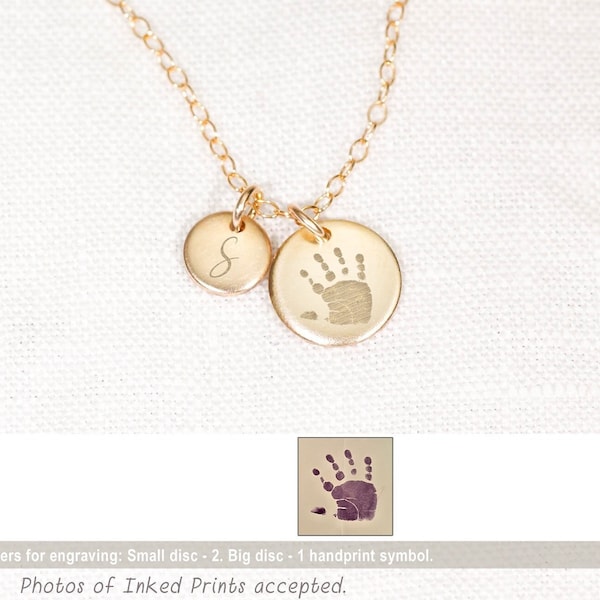 Handprint Necklace - Etsy