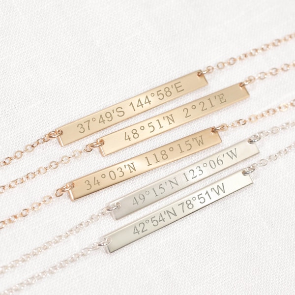 Coordinate Necklace - Etsy