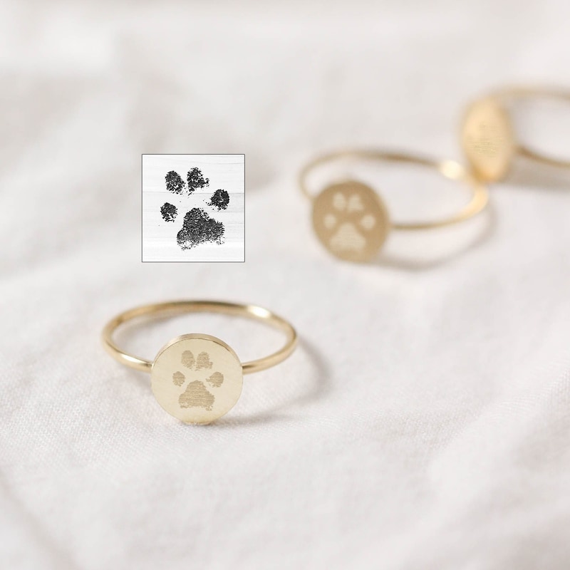 Paw Print Ring - Etsy
