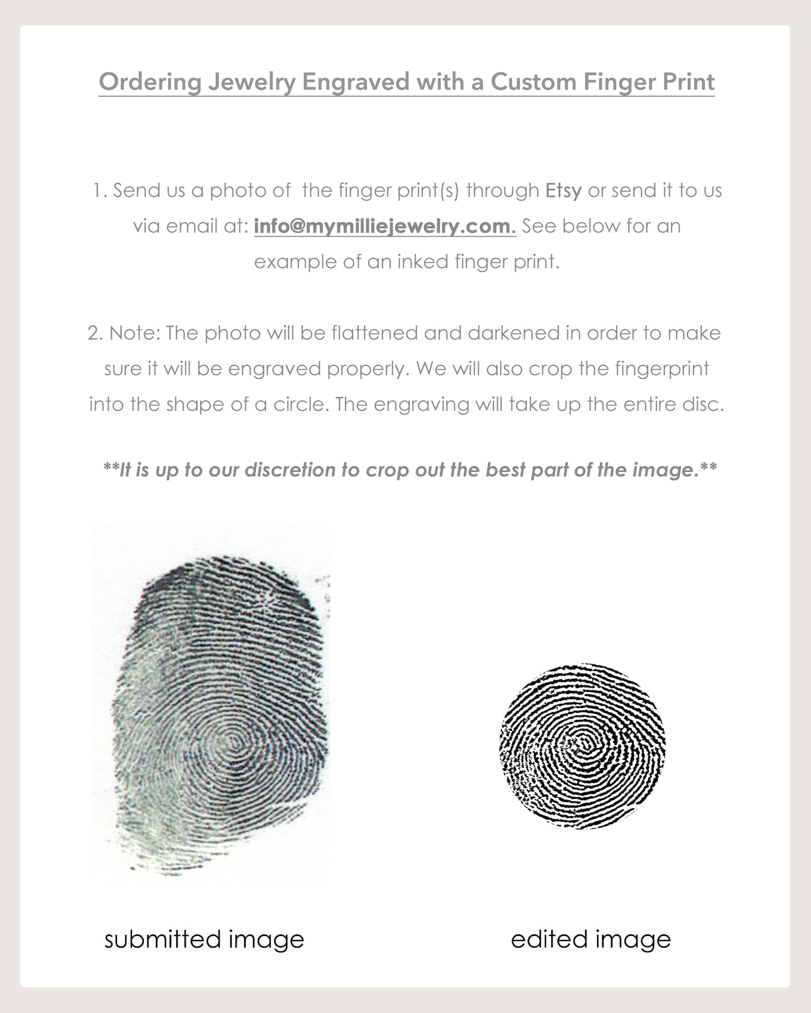 Custom Fingerprint Necklace Memorial Fingerprint Actual | Etsy