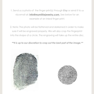 Custom Fingerprint Necklace • Memorial Fingerprint • Actual Fingerprint ...
