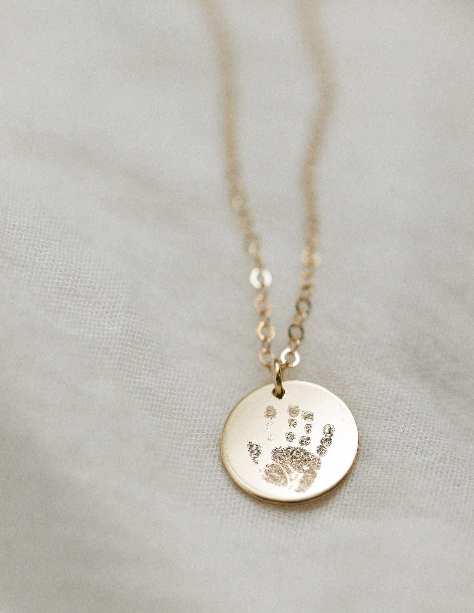 Personalized Handprint Necklace Baby Handprint Pendant | Etsy