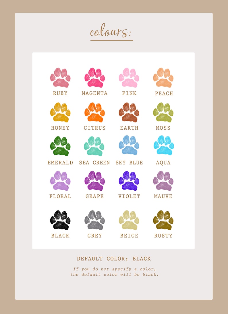 Digital Paw Print Tattoo Digital Print Only Custom Paw - Etsy