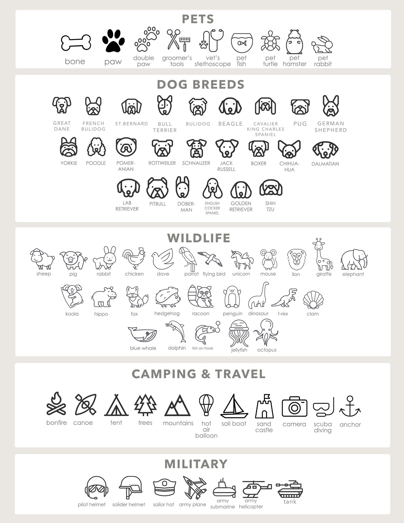 SYMBOL & FONT CHARTS - Etsy