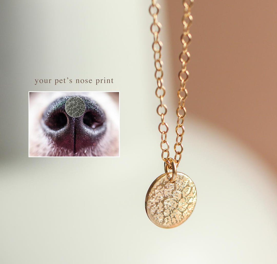 Dog Nose Print Necklace: Custom Pet Memorial Jewelry - Etsy UK