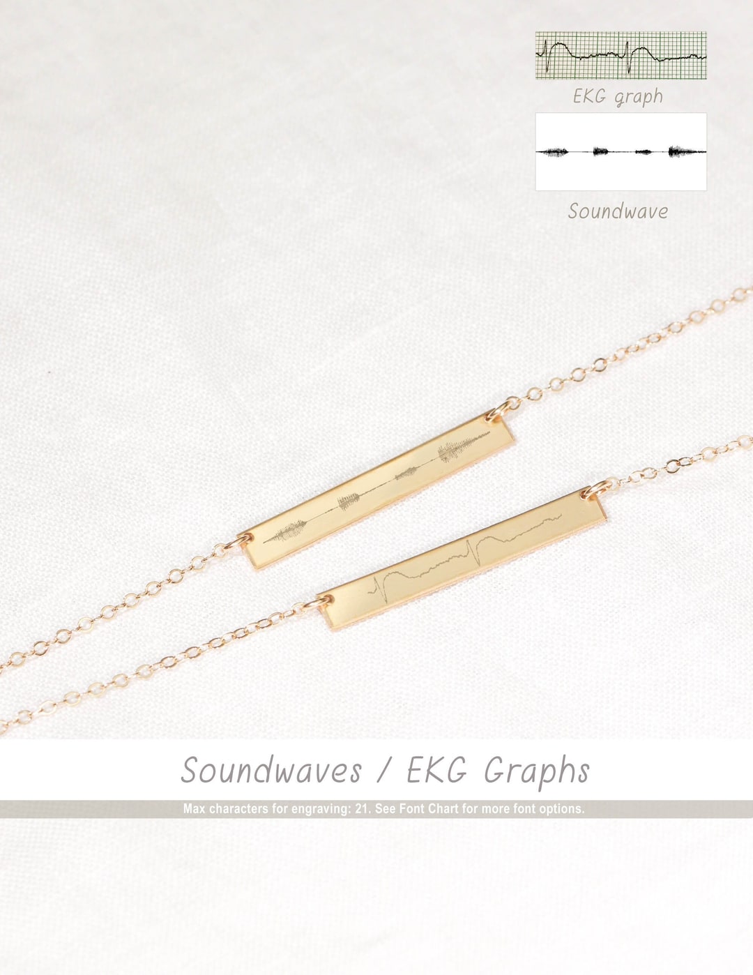 Soundwave Necklace • Custom Soundwave Necklace • Voice Recording ...