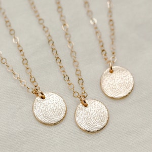 Custom Fingerprint Necklace • Memorial Fingerprint • Actual Fingerprint ...
