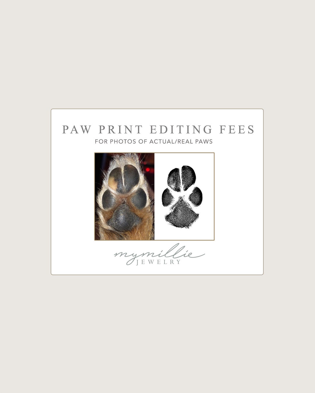 Paw Print Nose Print Editing Fees for Photos of Actual Paws and Noses ...