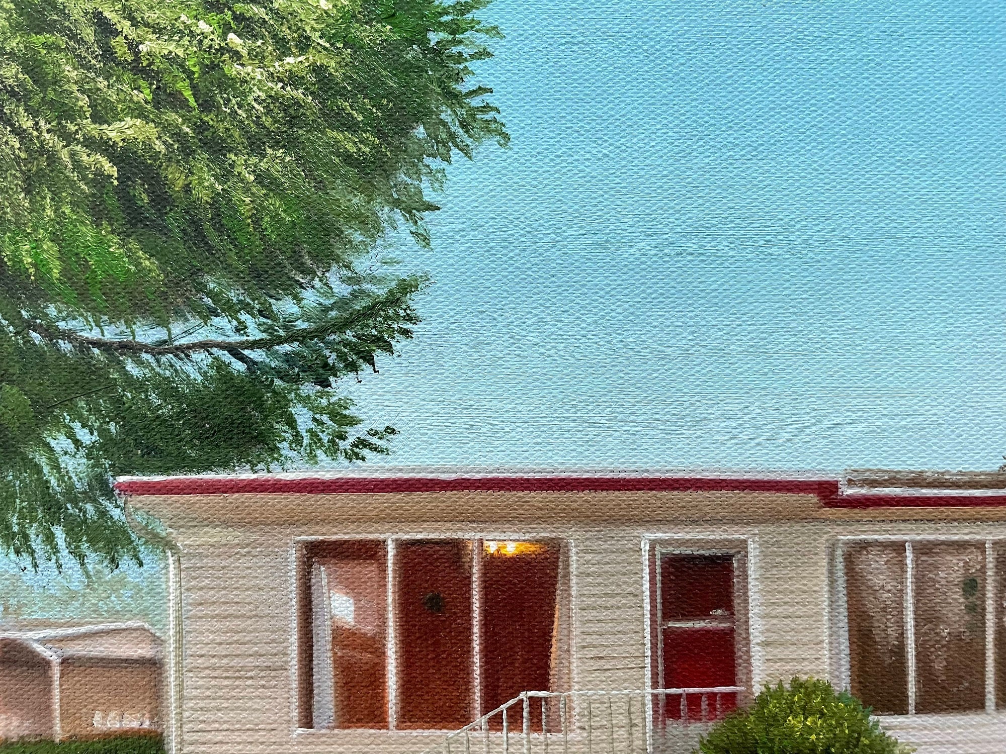 Custom House Portrait Oil Painting on Canvas, Personalized Housewarming ...