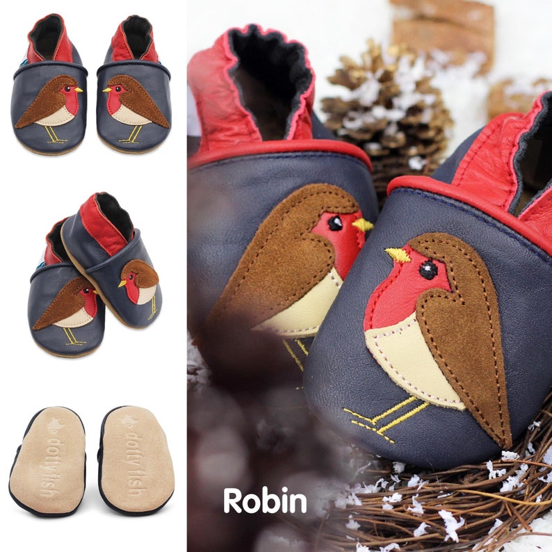 Dotty Fish Soft Leather Baby Shoes. Toddler Shoes. Non-slip. - Etsy