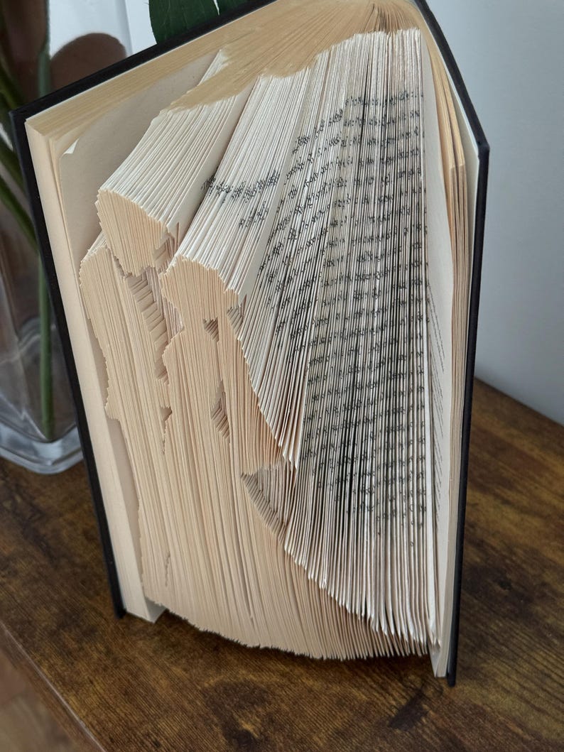 Wedding Couple Book Folding Pattern | Bride Groom Silhouette Art ...