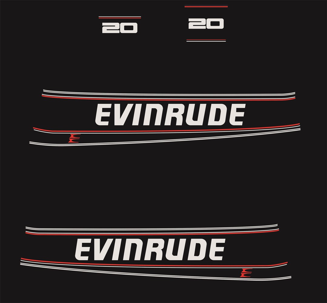 EVINRUDE 20 Outboard Decal Set Replica - Etsy