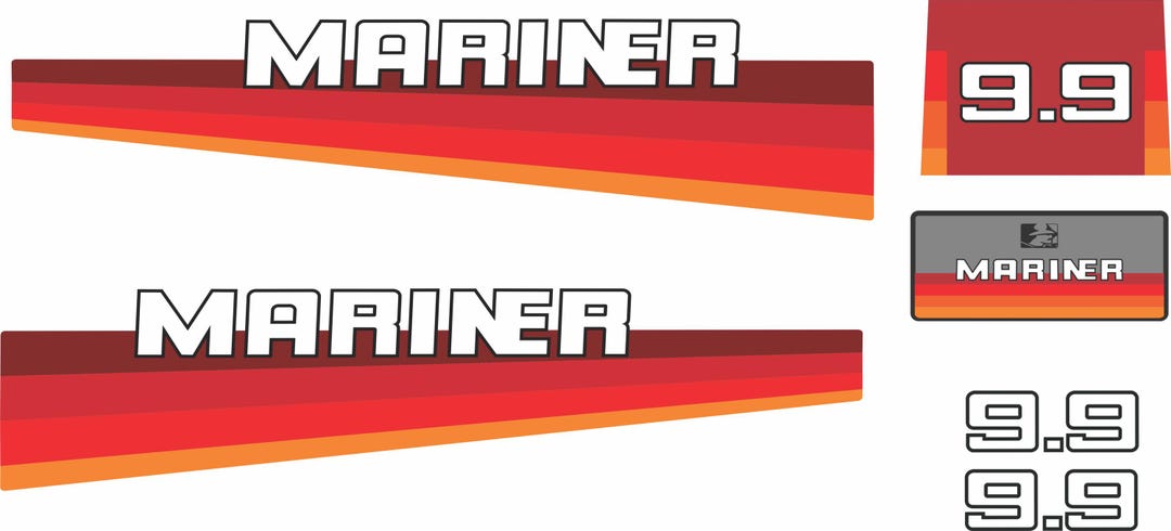 MARINER 9,9 - Outboard Decal Set, Replica - Etsy