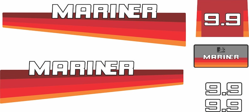 MARINER 9,9 - Outboard Decal Set, Replica - Etsy