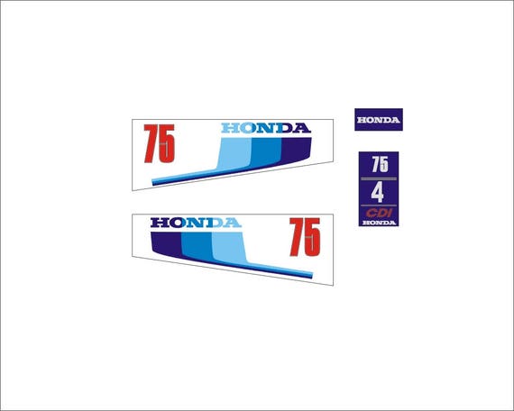 HONDA 75 Outboard Decal Set Reproduction - Etsy