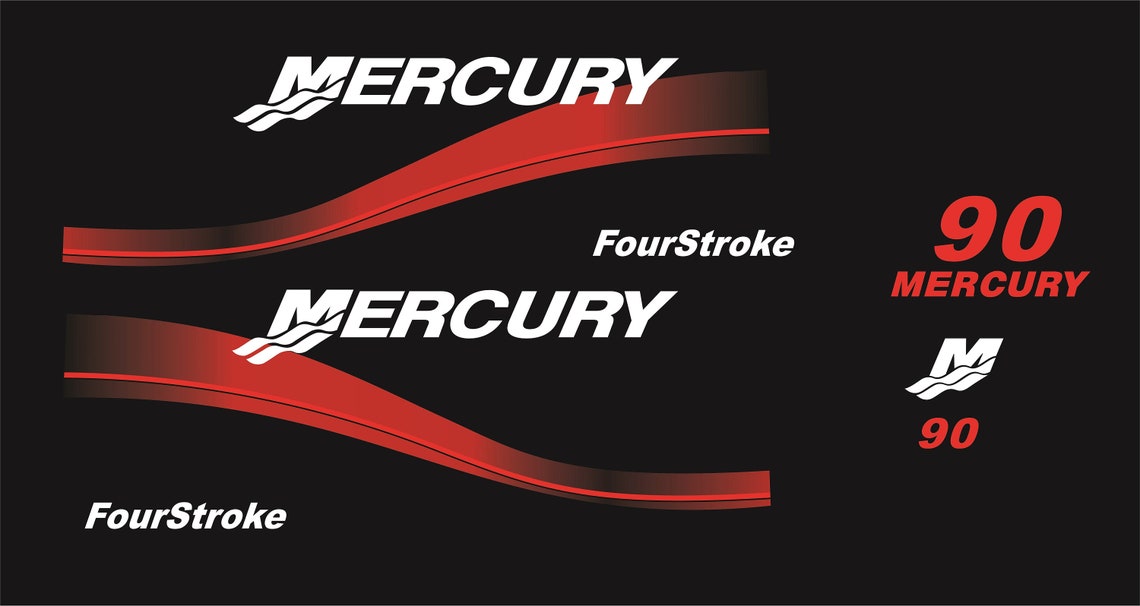 MERCURY 90, 4 Stroke - Outboard Decal Set, Replica - Etsy