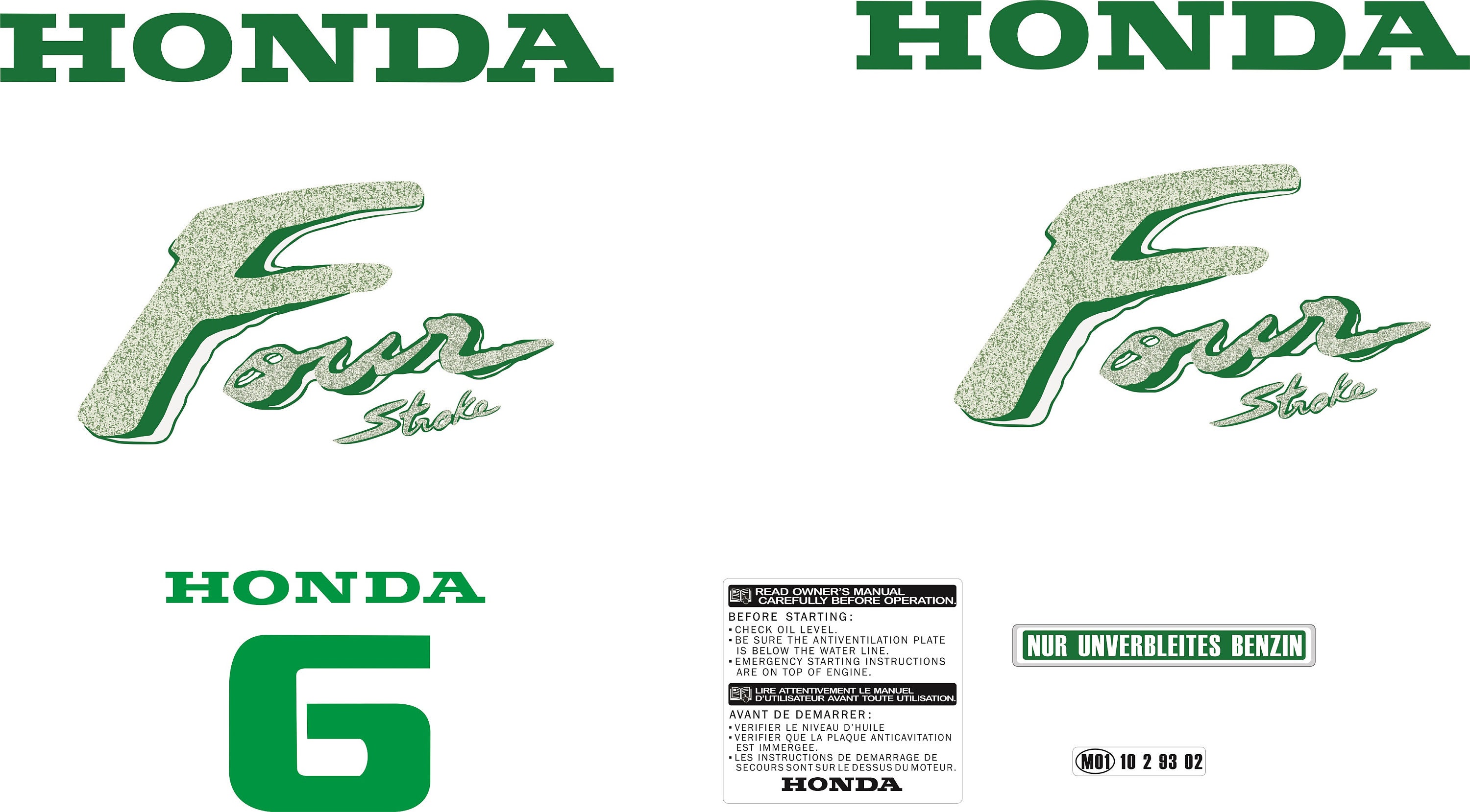 HONDA 6 - Outboard Decal Set, Replica - Etsy