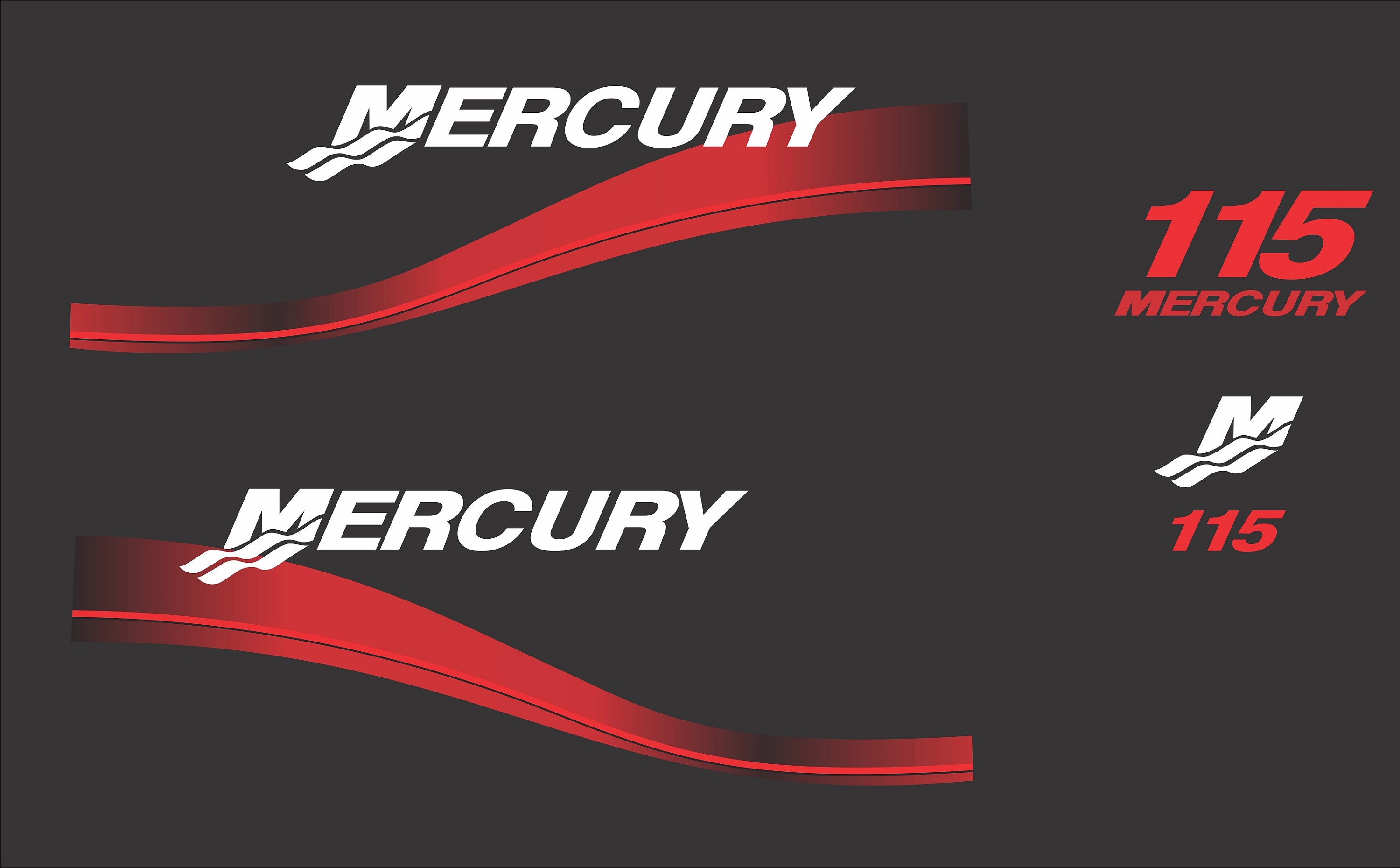 MERCURY 115, 1999- 2002 Outboard Decal Set, Replica - Etsy