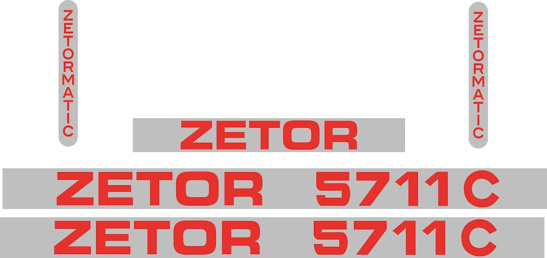 ZETOR 5711 C - Tractor Decal Set, Replica - Etsy