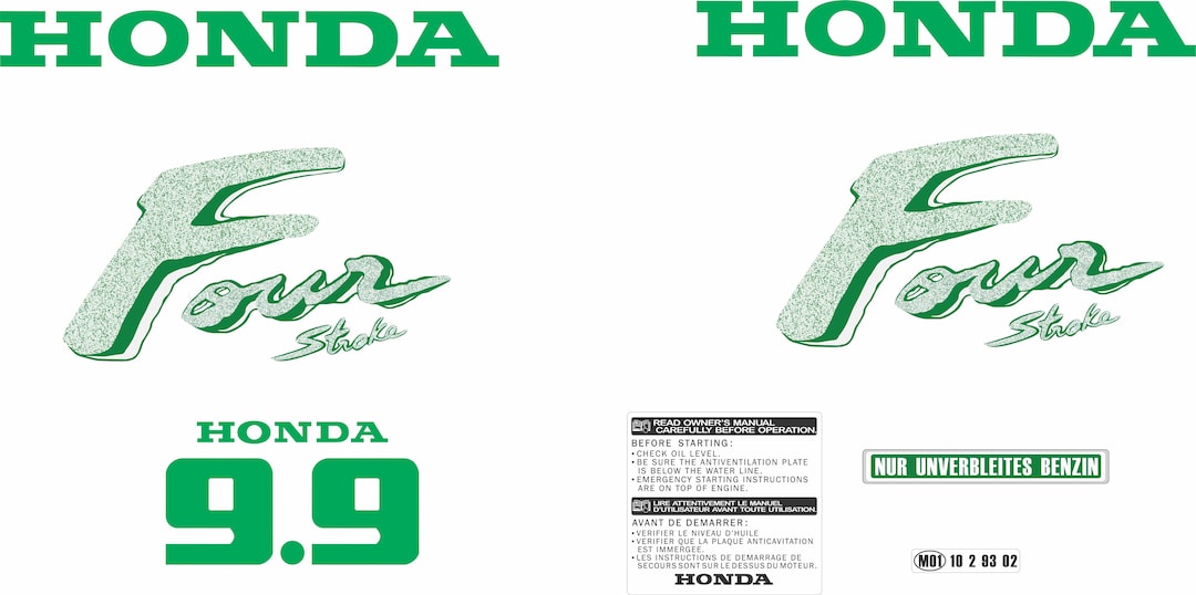 HONDA 9.9 - Outboard Decal Set, Replica - Etsy