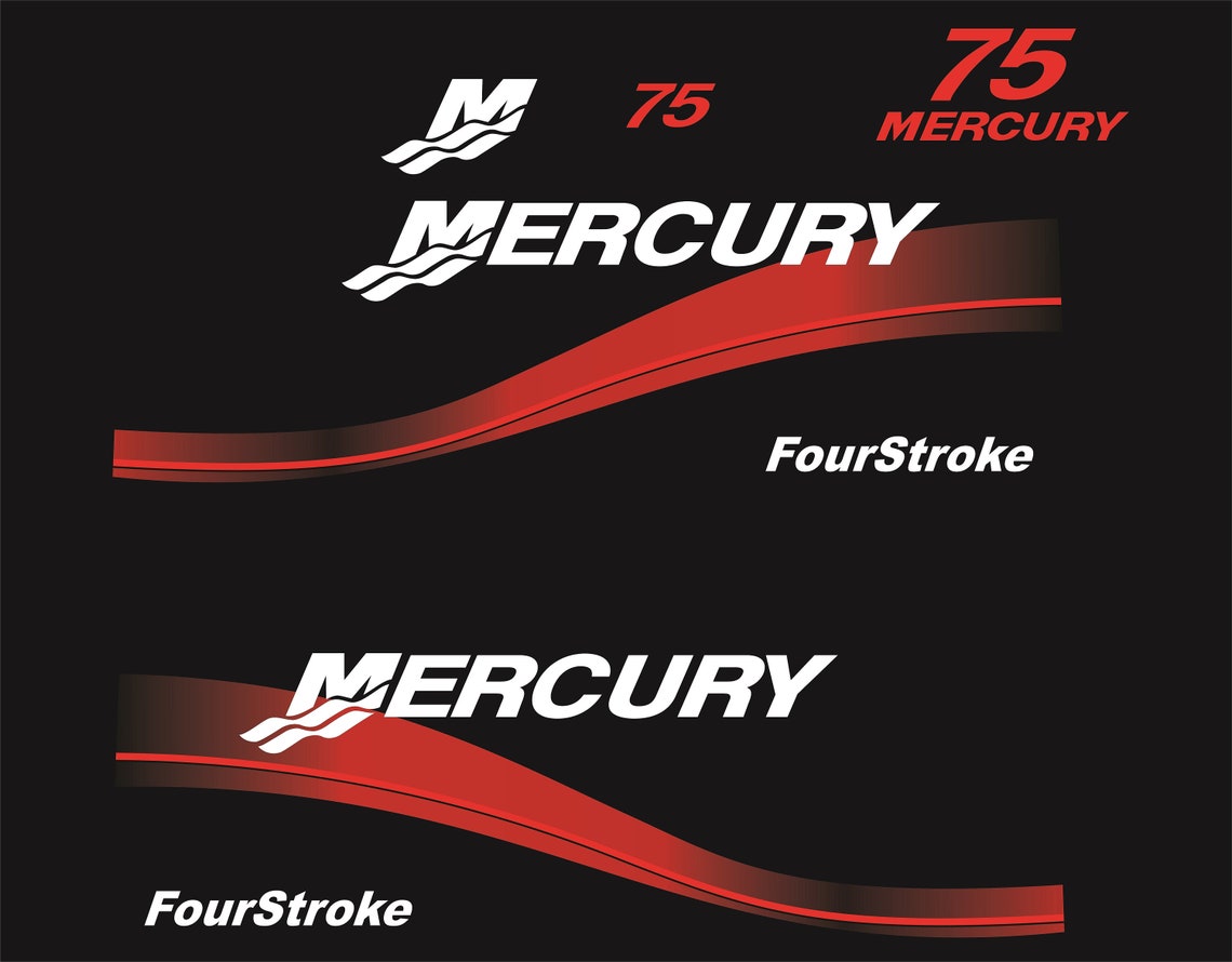 MERCURY 75, 4 Stroke - Outboard Decal Set, Replica - Etsy