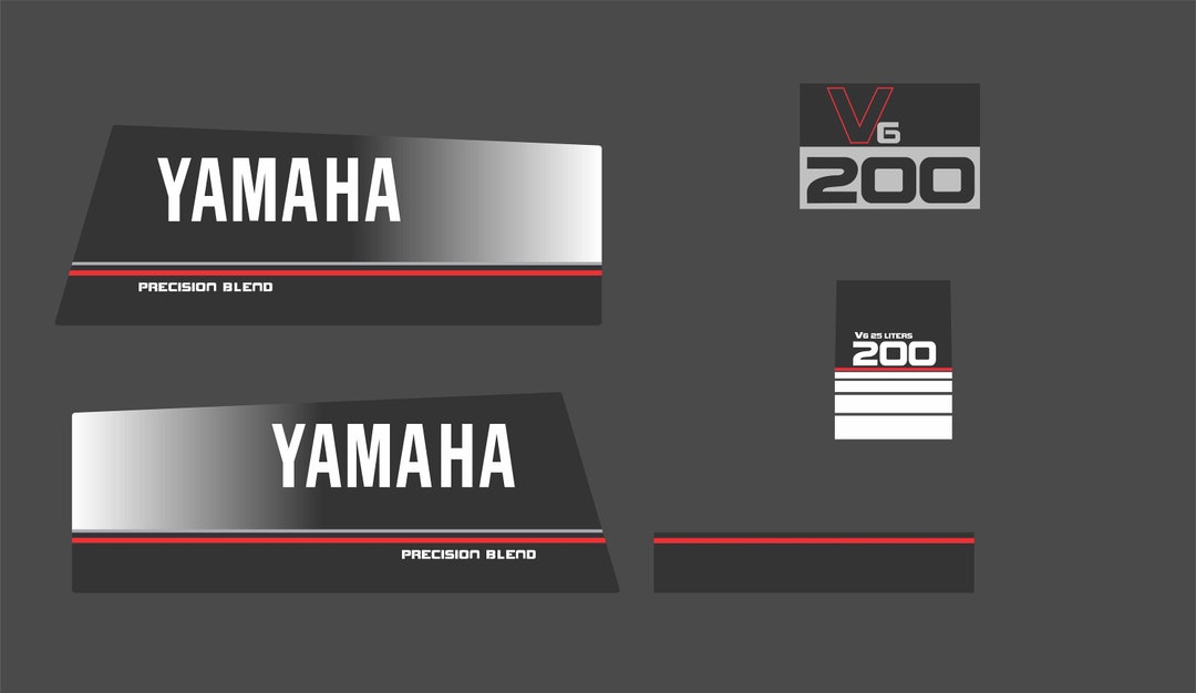 YAMAHA 200 1988-1989 - Outboard Decal Set, Replica - Etsy