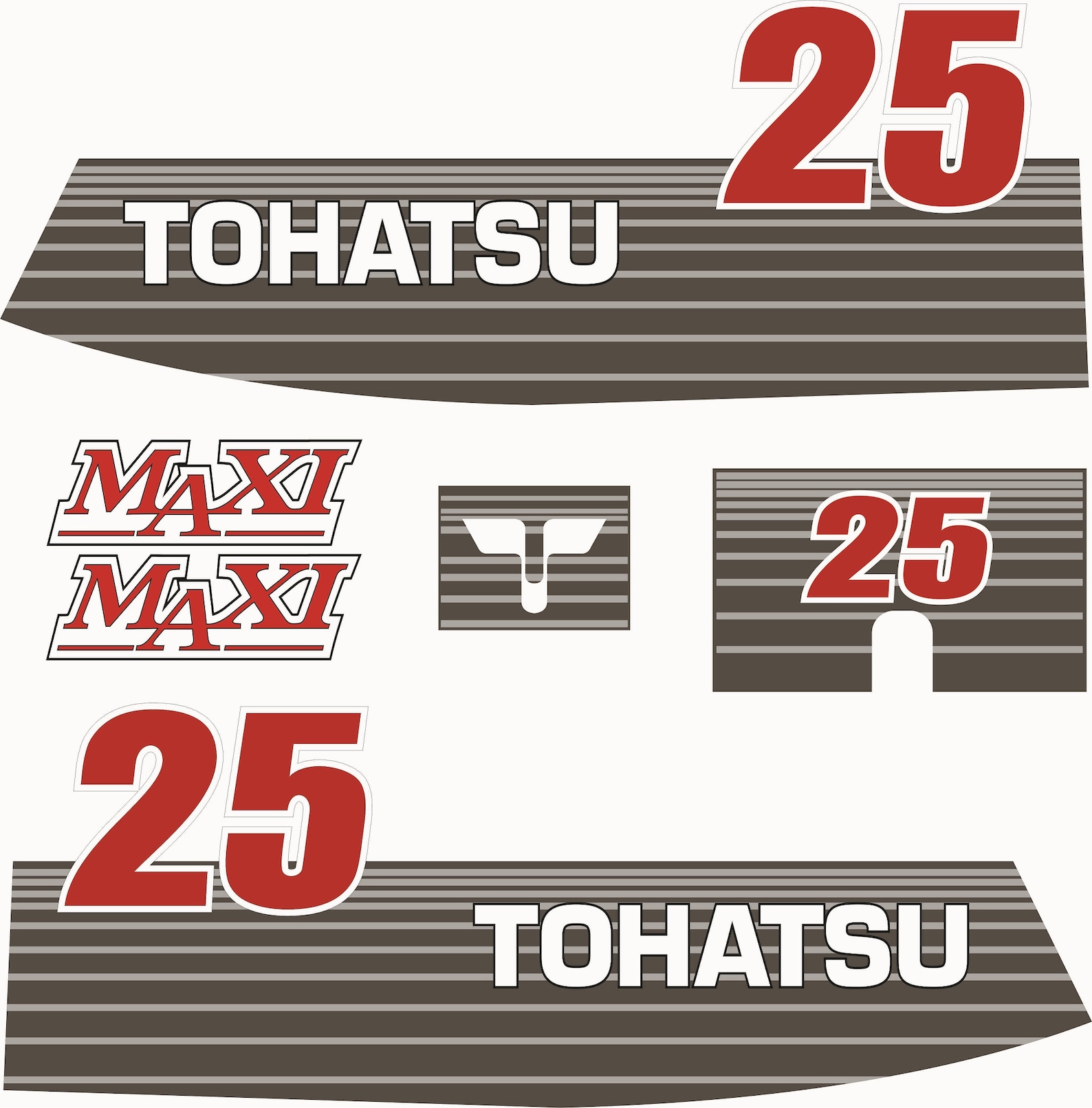 TOHATSU 25 Outboard Decal Set, Replica - Etsy
