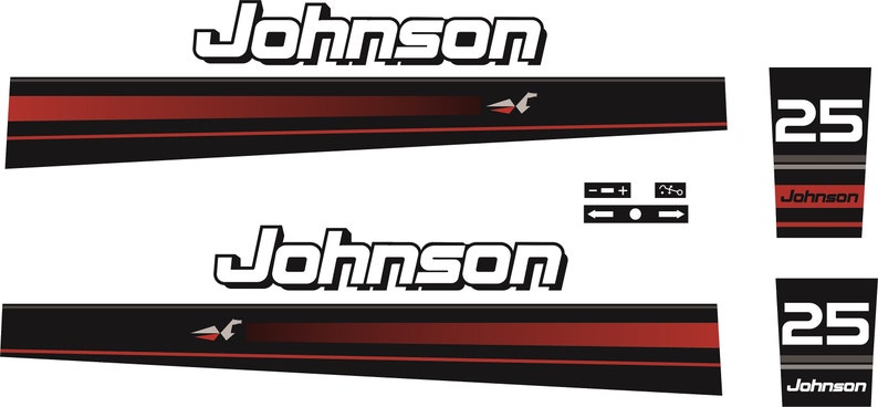 JOHNSON 25, 1995 - Outboard Decal Set, Replica - Etsy
