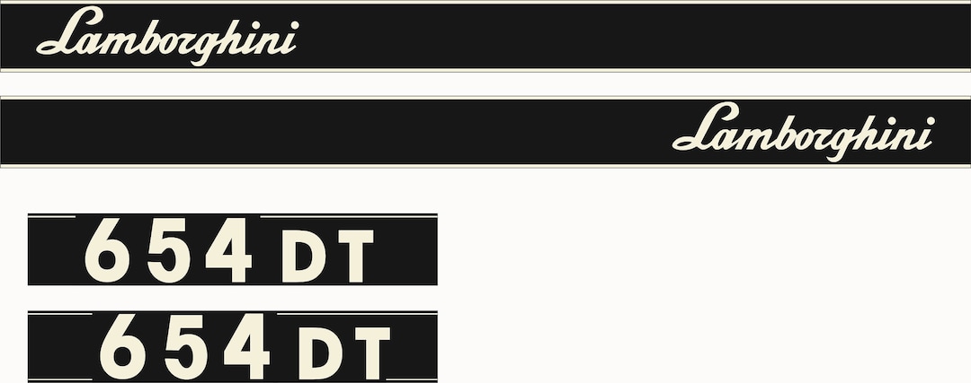 LAMBORGHINI 654 DT - Tractor Decal Set, Replica - Etsy