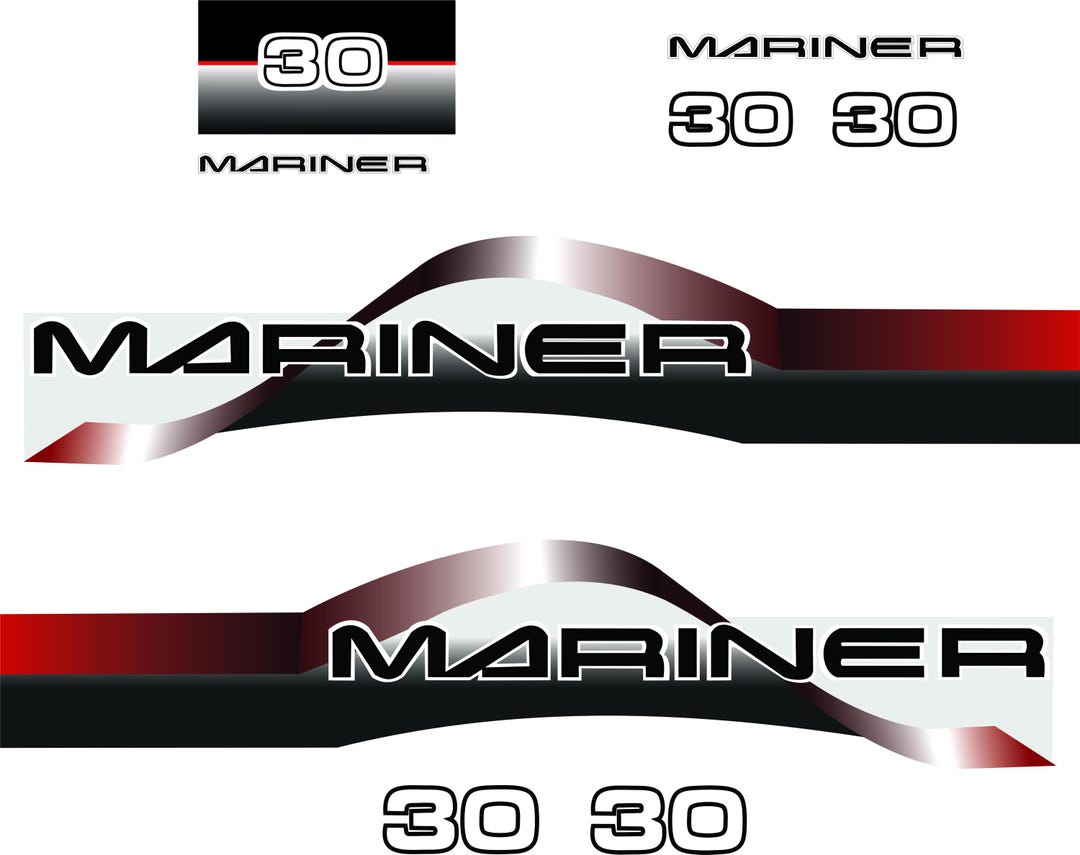 MARINER 30 Outbord Decal Set, Replica - Etsy