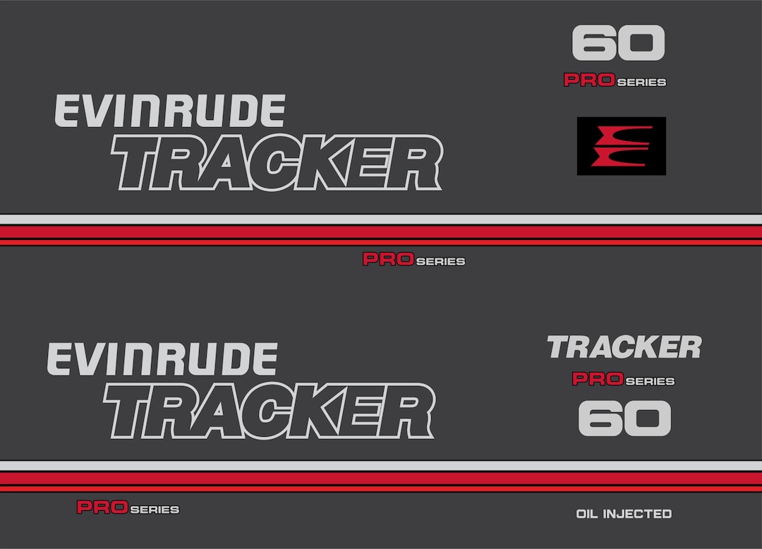 EVINRUDE TRACKER PRO 60 - Outboard Decal Set, Replica - Etsy