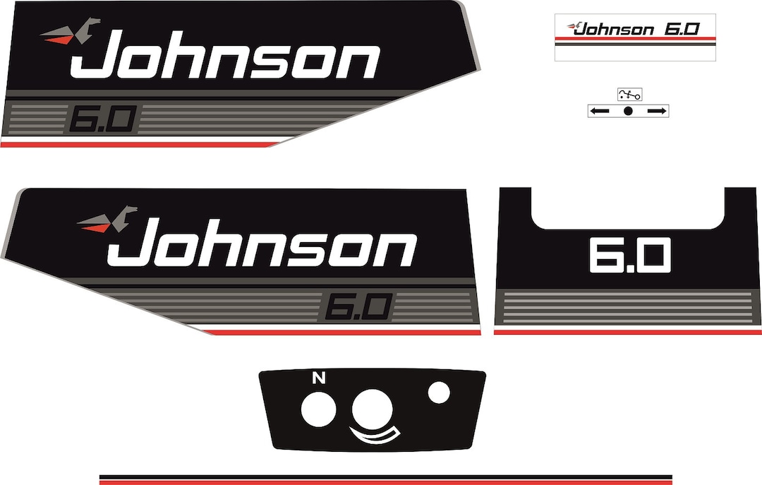 JOHNSON 6.0 Outboard Decal Set, Replica - Etsy