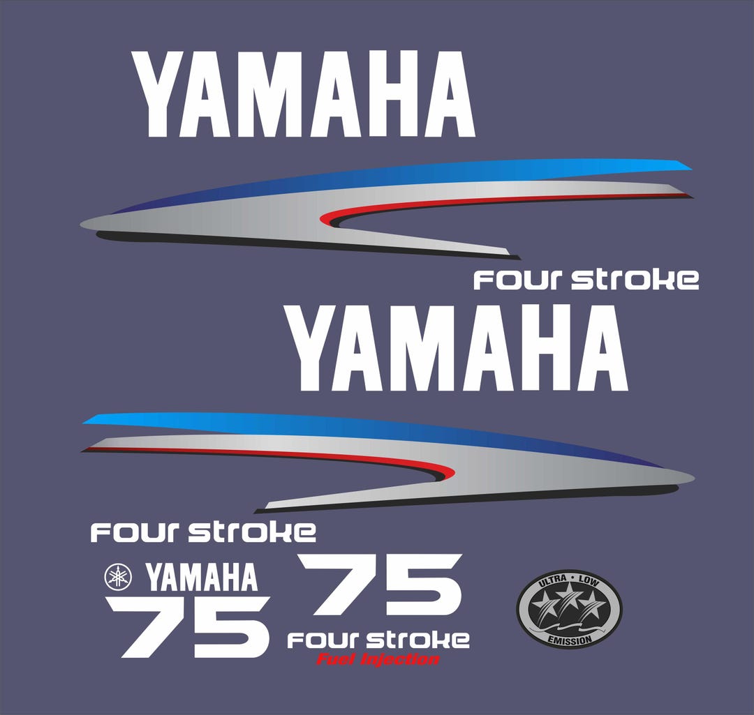 YAMAHA 75 Outboard Decal Set, Replica - Etsy