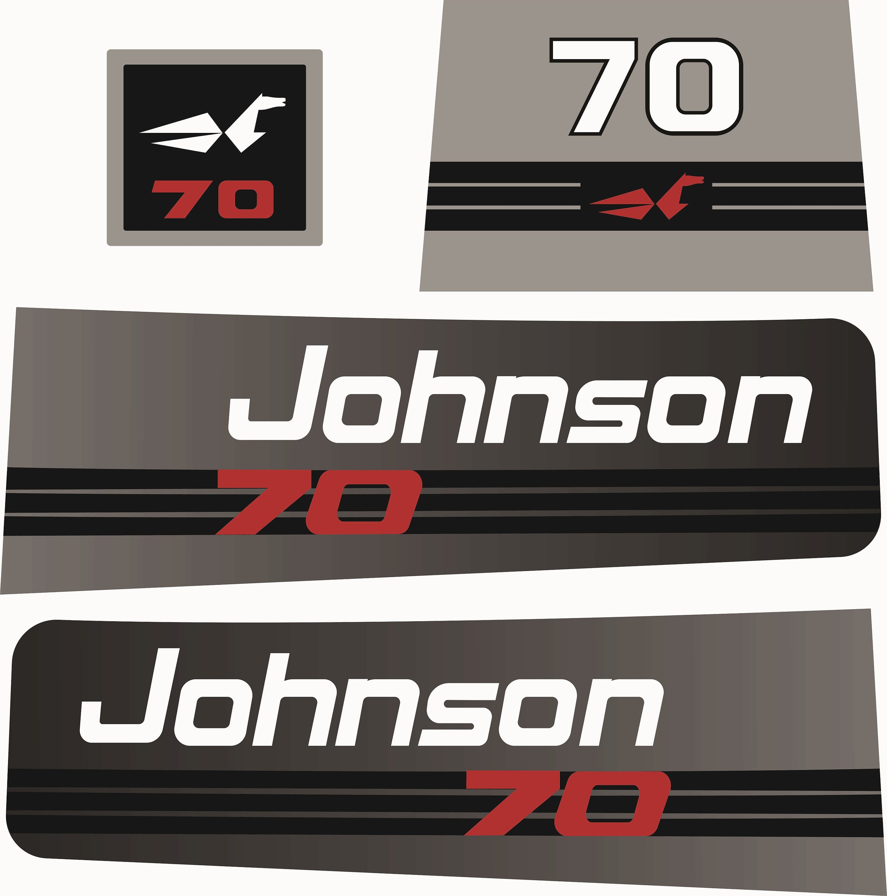 JOHNSON 70, 1992-1996 - Outboard Decal Set, Replica - Etsy