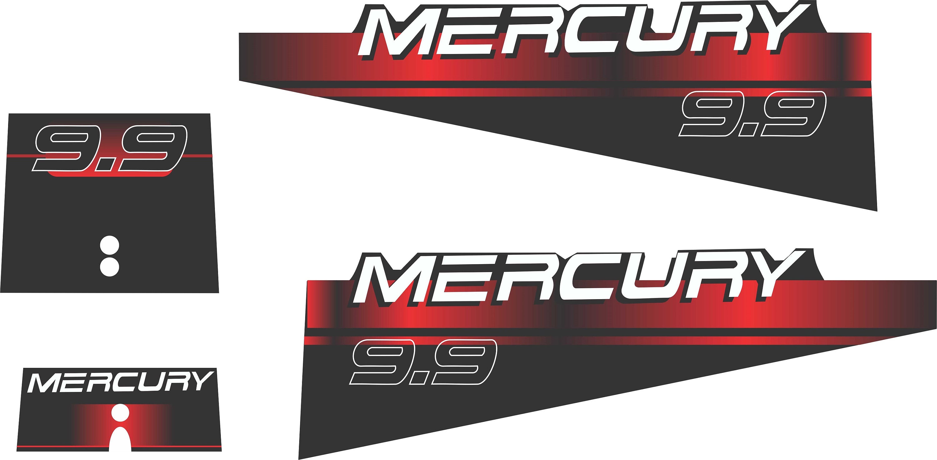 MERCURY 9.9 - Outboard Decal Set, Replica - Etsy