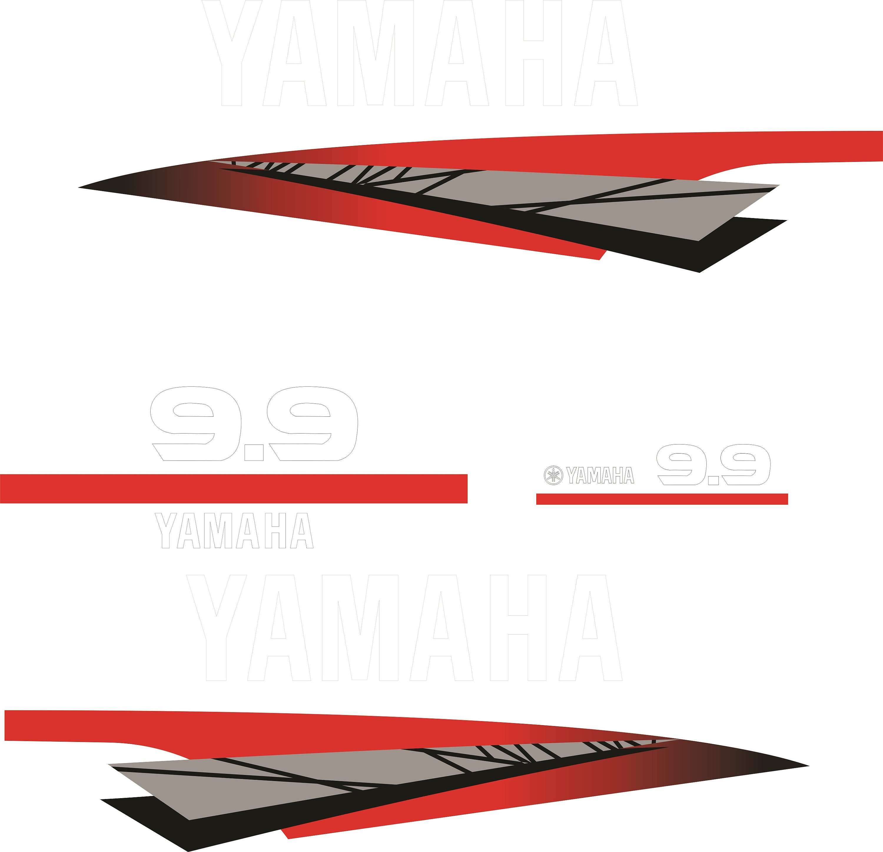 YAMAHA 9.9 Outboard Decal Set, Replica - Etsy