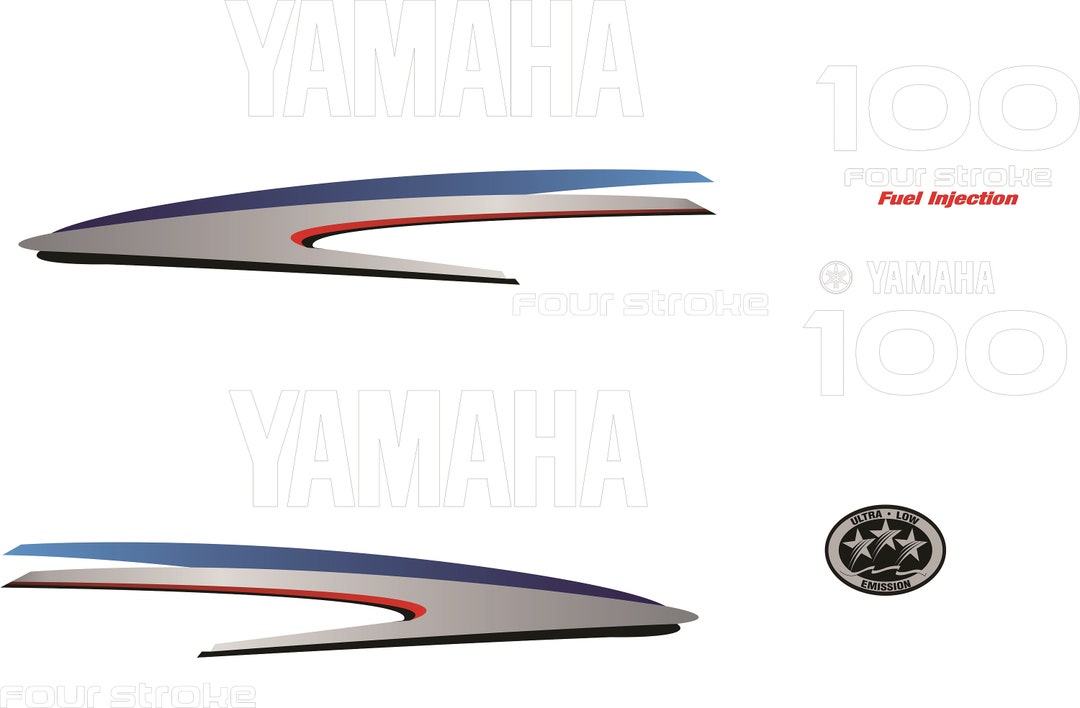 YAMAHA 100 Outboard Decal Set, Replica - Etsy