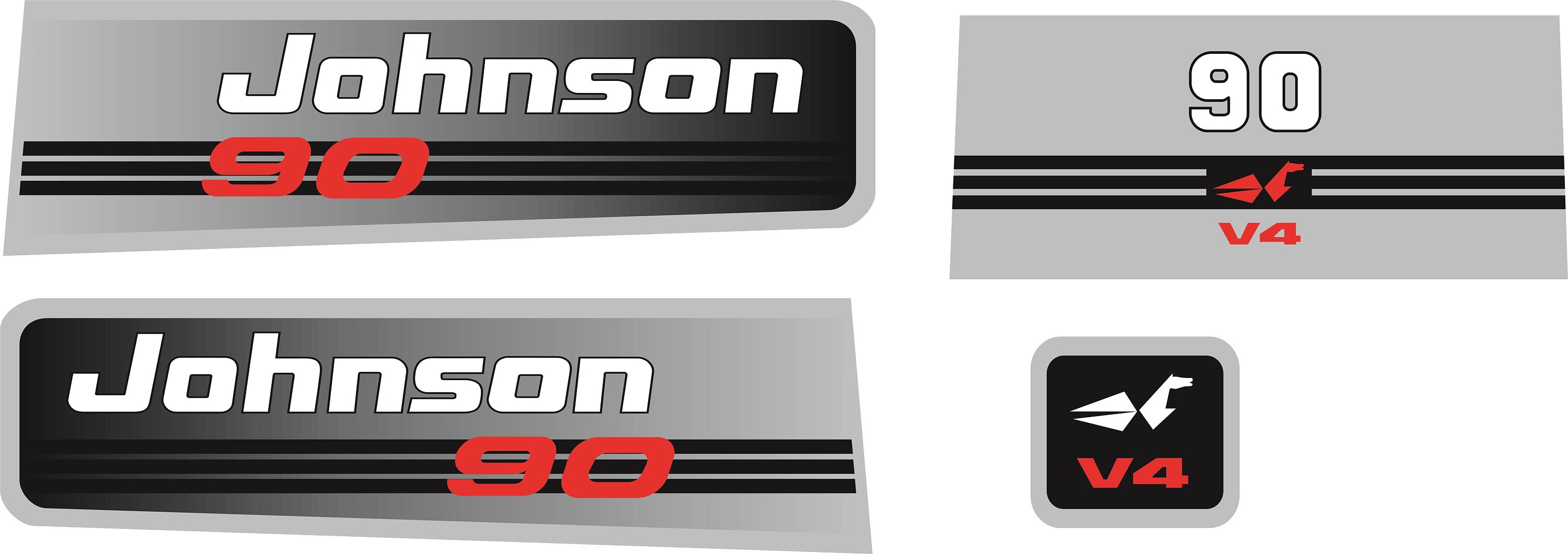 JOHNSON 90, 1991-1996 - Outboard Decal Set, Replica - Etsy