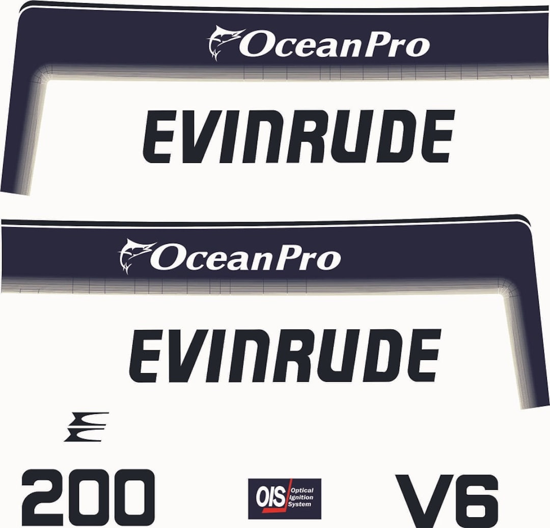 EVINRUDE 200 - Outboard Decal Set, Replica - Etsy