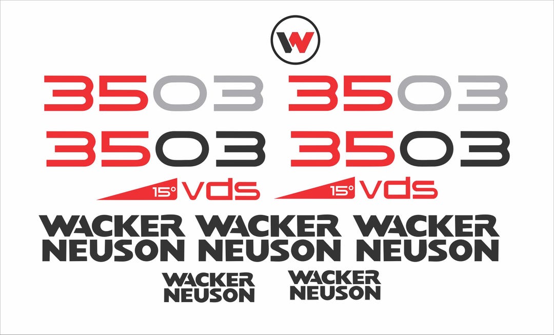 WACKER NEUSON 3503 Digger Decals, Replica - Etsy