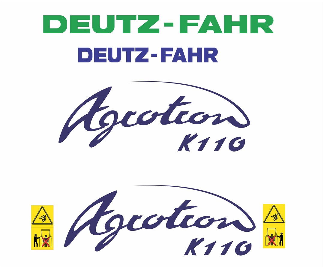 DEUTZ-FAHR Agrotron K 110 - Tractor Decal Set, Replica - Etsy