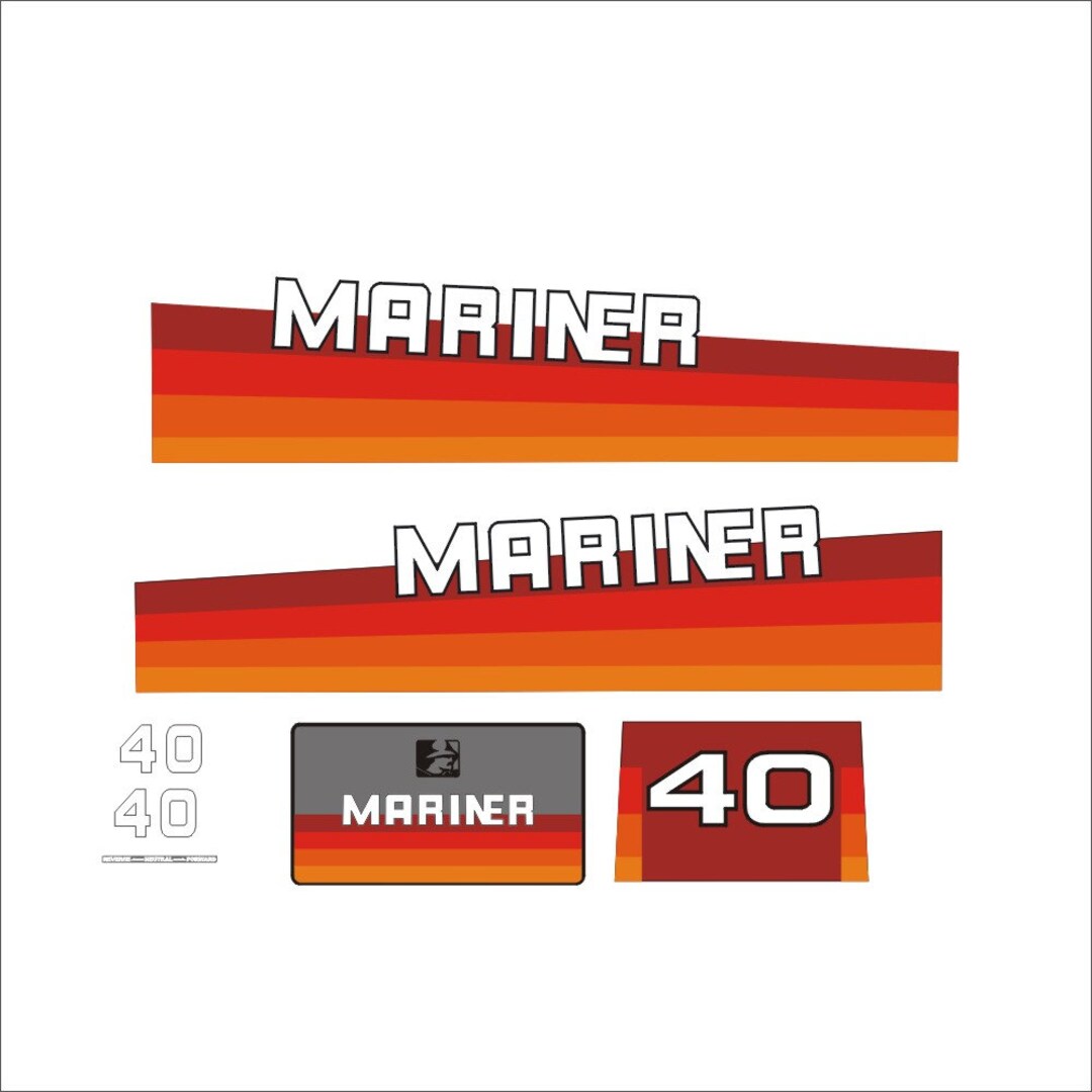 MARINER 40 Outboard Decals Et, Replica - Etsy