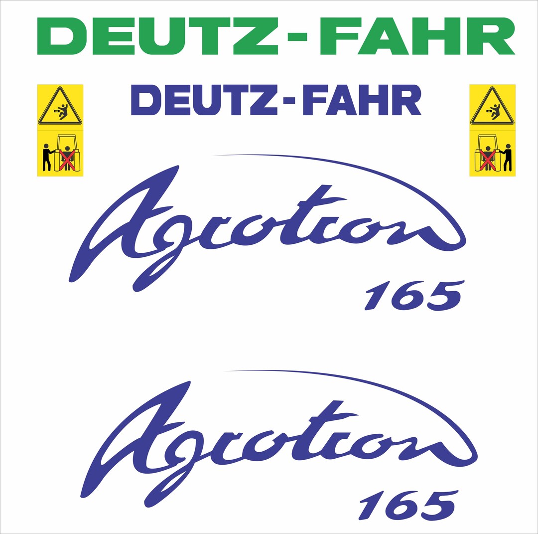 DEUTZ-FAHR Agrotron 165 - Tractor Decal Set, Replica - Etsy