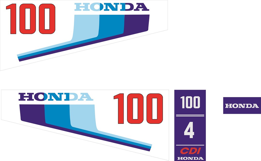 HONDA 100 Outboard Decal Set, Replica - Etsy
