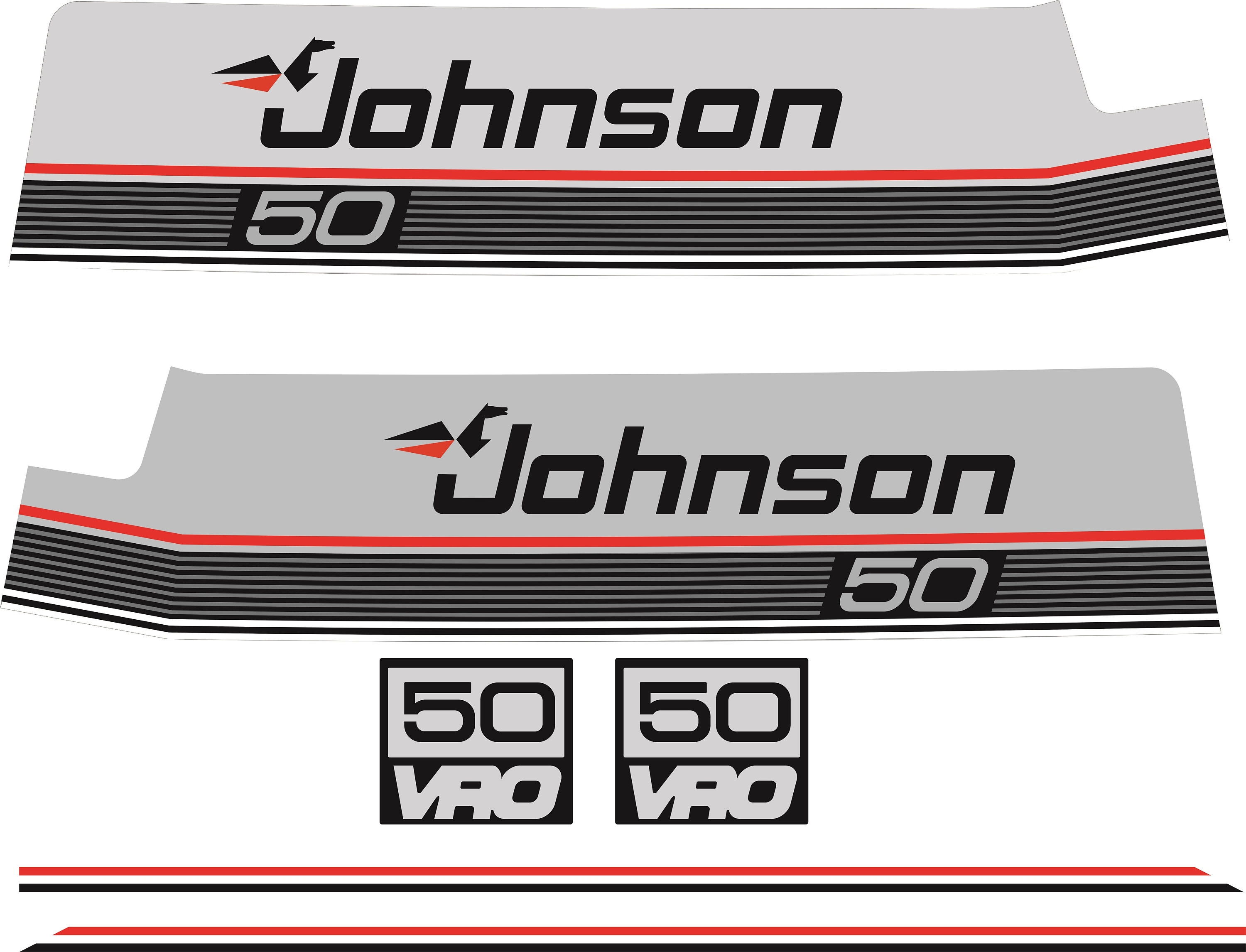 JOHNSON 50, 1987-1988 - Outboard Decal Set, Replica - Etsy