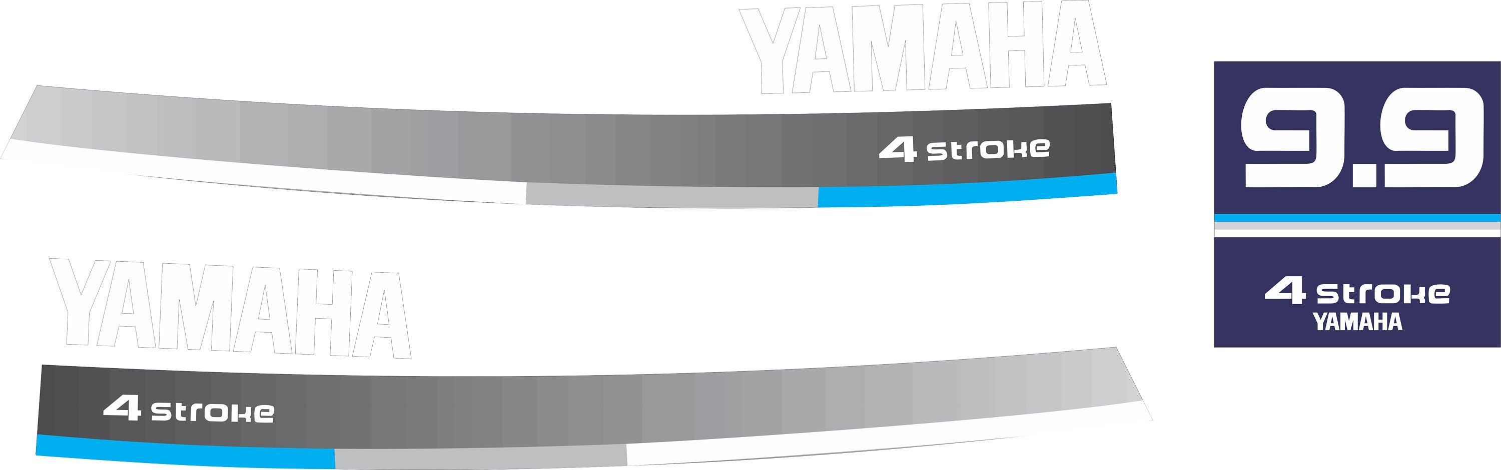 YAMAHA 9.9 Outboard Decal Set Replica - Etsy