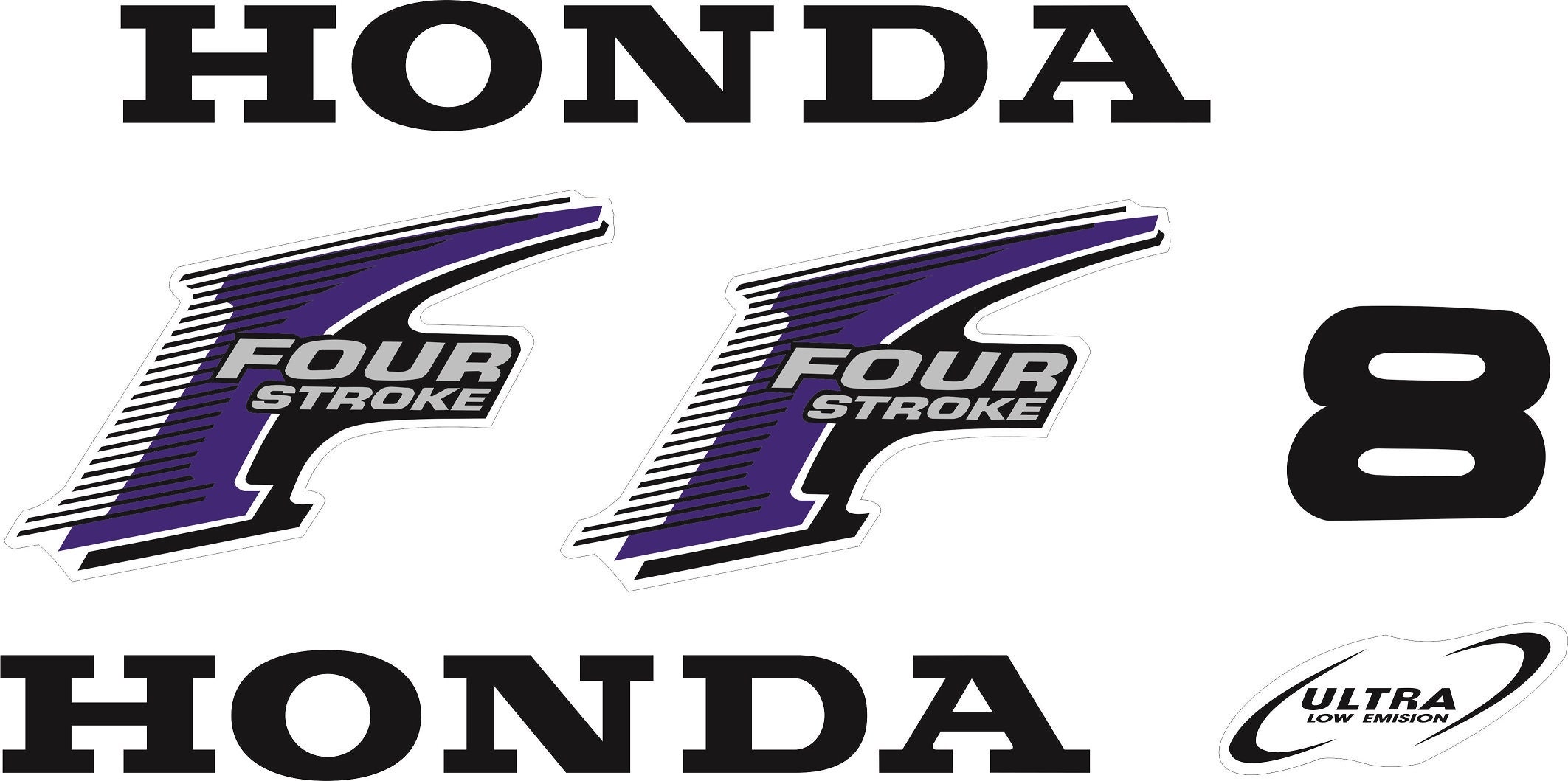 HONDA 8 - Outboard Decal Set, Replica - Etsy
