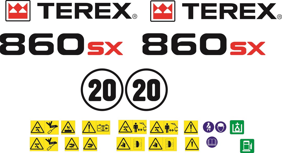 TEREX 860 SX Backhoe Loaders Decal Set, Replica - Etsy