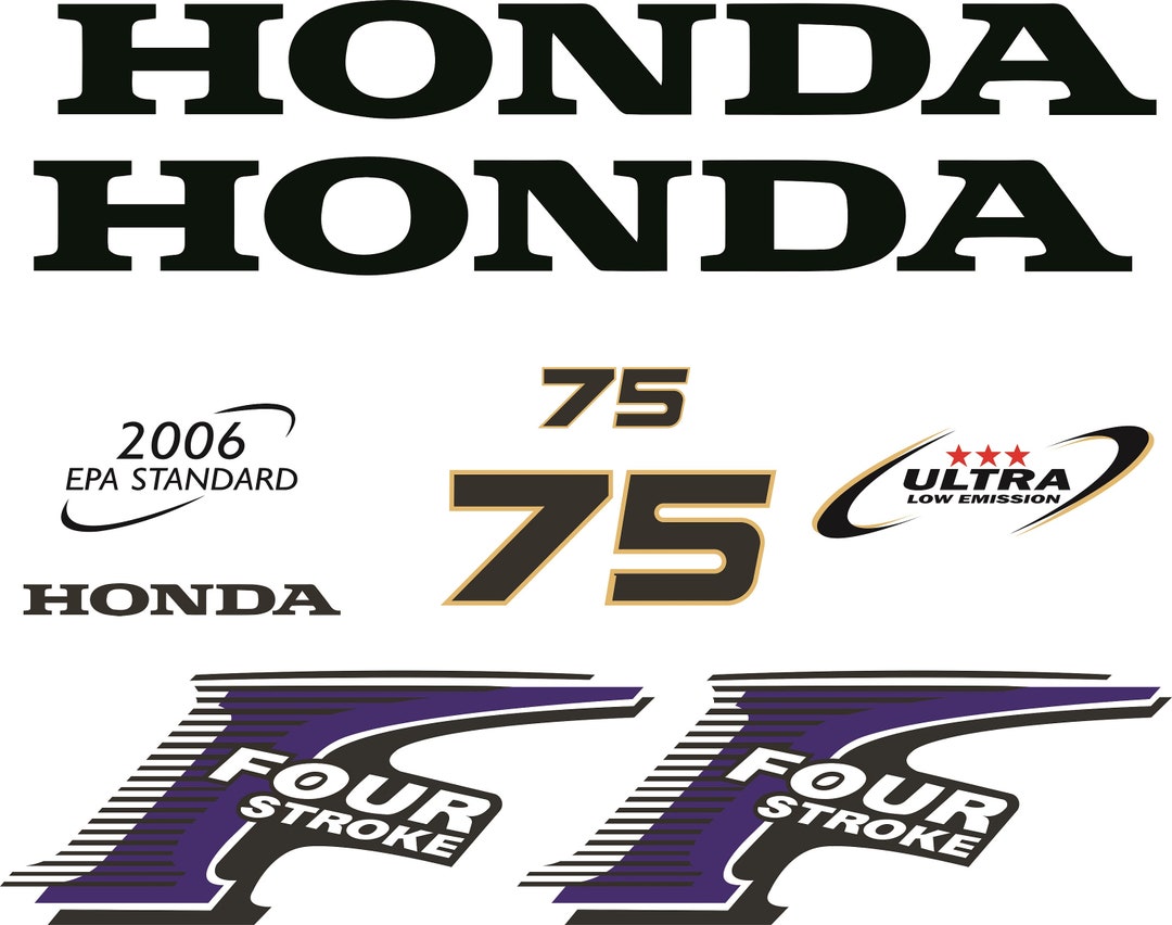 HONDA 75 Outboard Decal Set Replica - Etsy