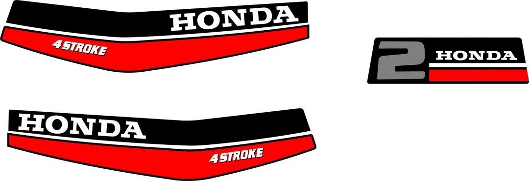 HONDA 2 - Outboard Decal Set, Replica - Etsy